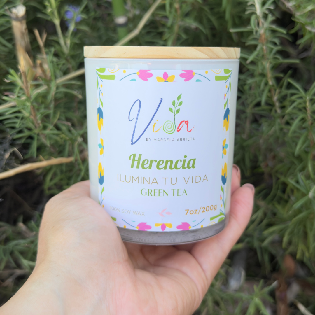 Herencia Candle | Soothing Green Tea Aroma | 100% Soy Wax – VIDA by ...